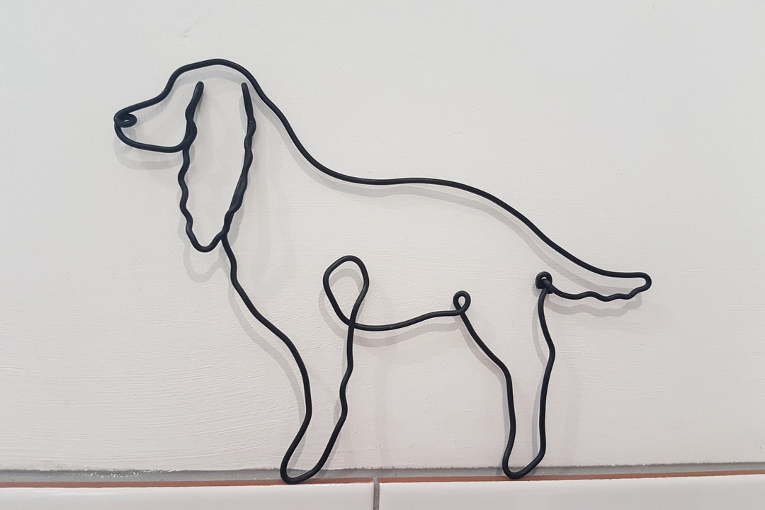 Wire Cocker Spaniel Dog With or Without Collar Wire Art - Etsy UK
