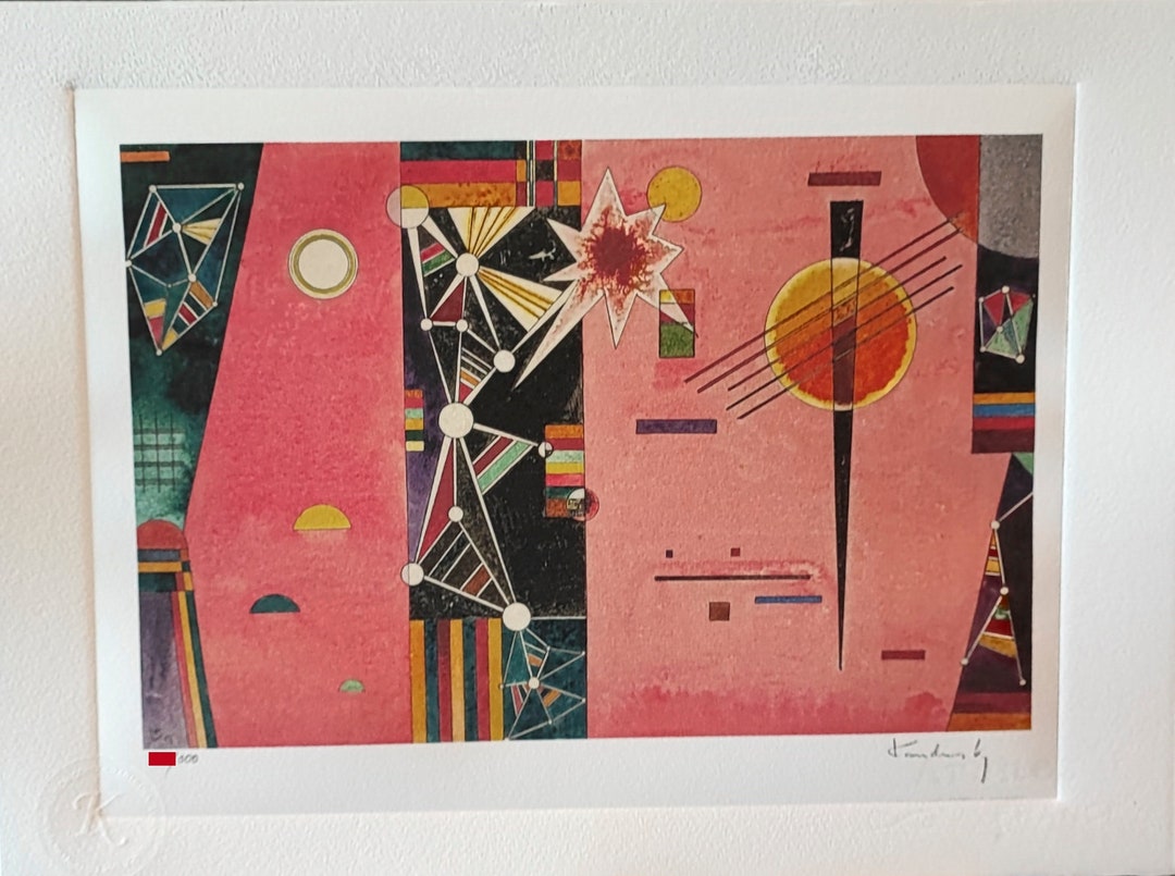 Wassily KANDINSKY Pink Red, 1927 Lithograph Plate Signed - Etsy
