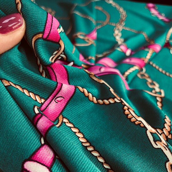 Chain Print Fabric - Etsy