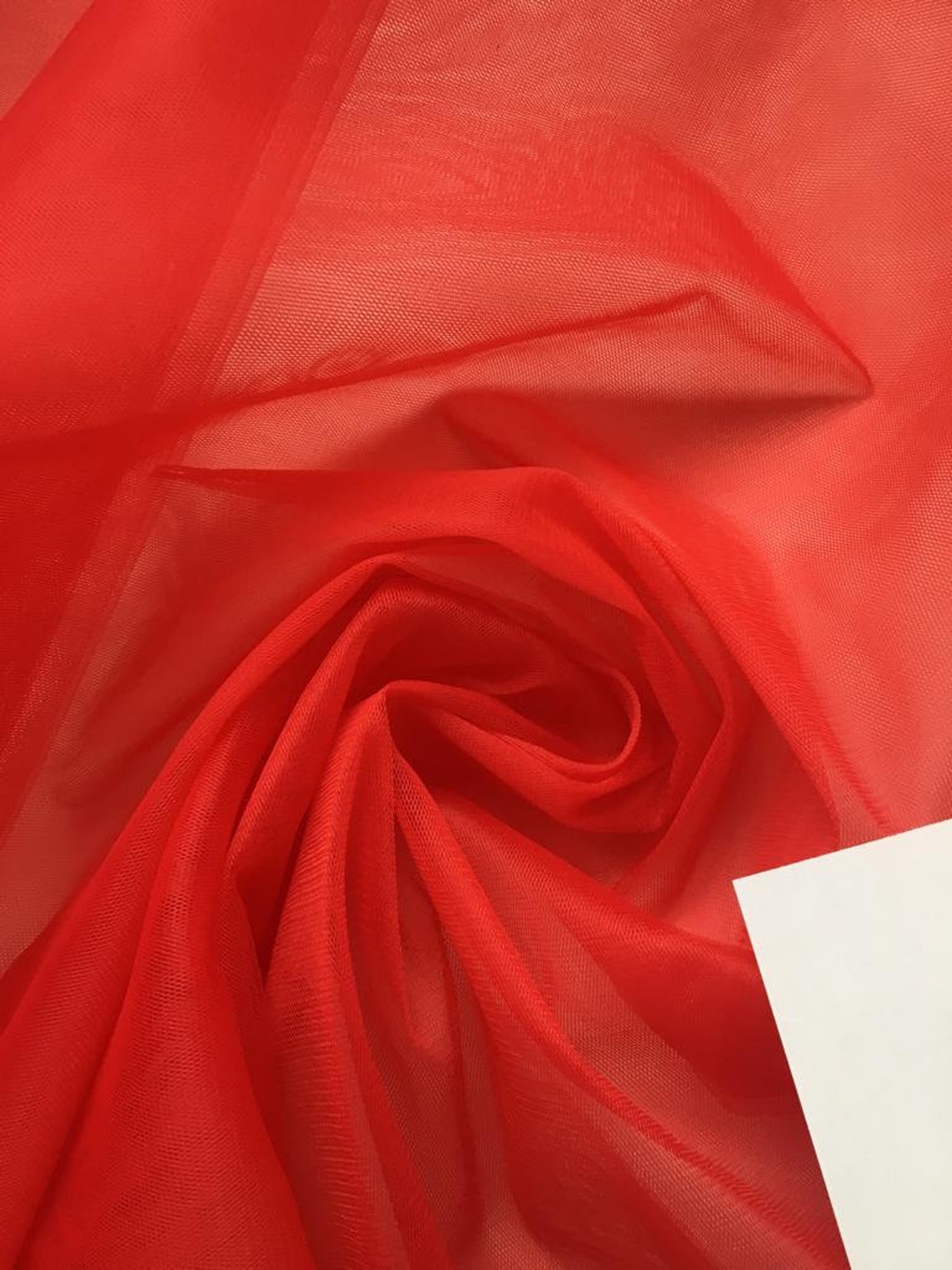 57 Bright Red Color Soft Tulle Fabric of high quality tulle | Etsy