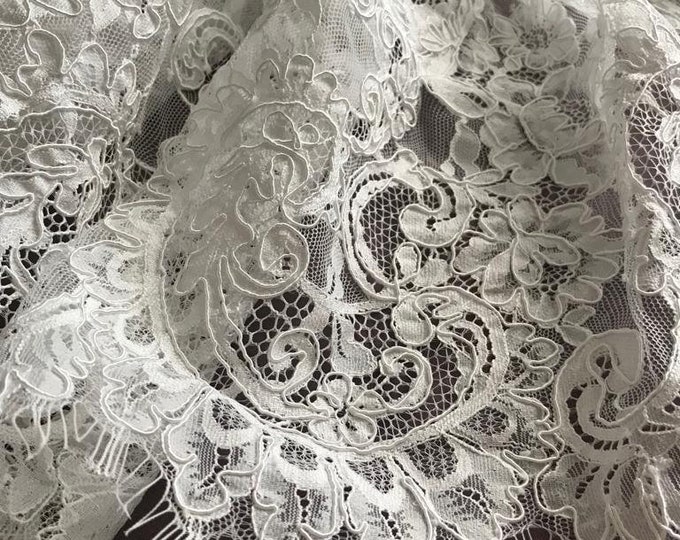 Lace Fabric Peach Color, Bridal Lace Fabric, Chantilly Lace Fabric ...