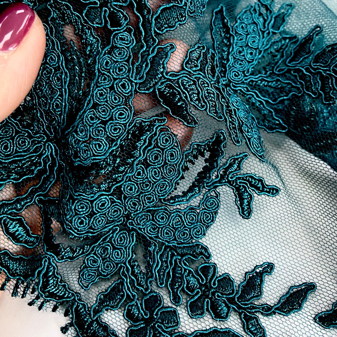 Sea Wave Embroidery Lace Fabric French Lace Chantilly Lace - Etsy