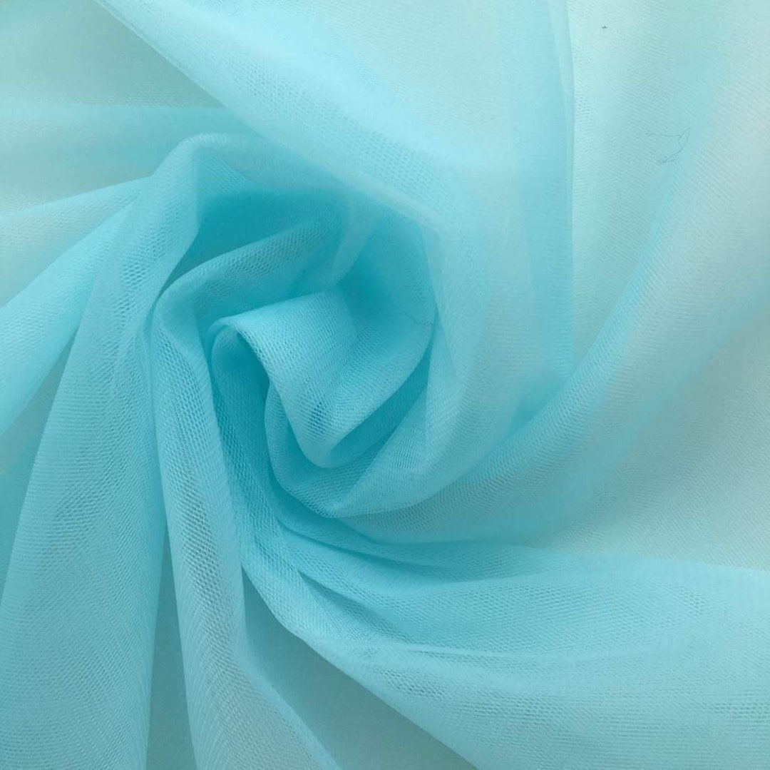 Soft Tulle 14 Color, Aqua Tulle of High Quality, Pale Blue, Cyan Tulle ...