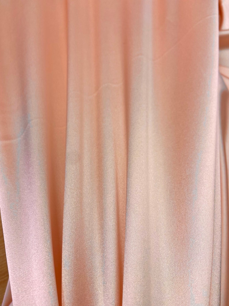Italian Silk Peach Colour Pure Silk Elastane 140 Cm Wide by the Yard ...