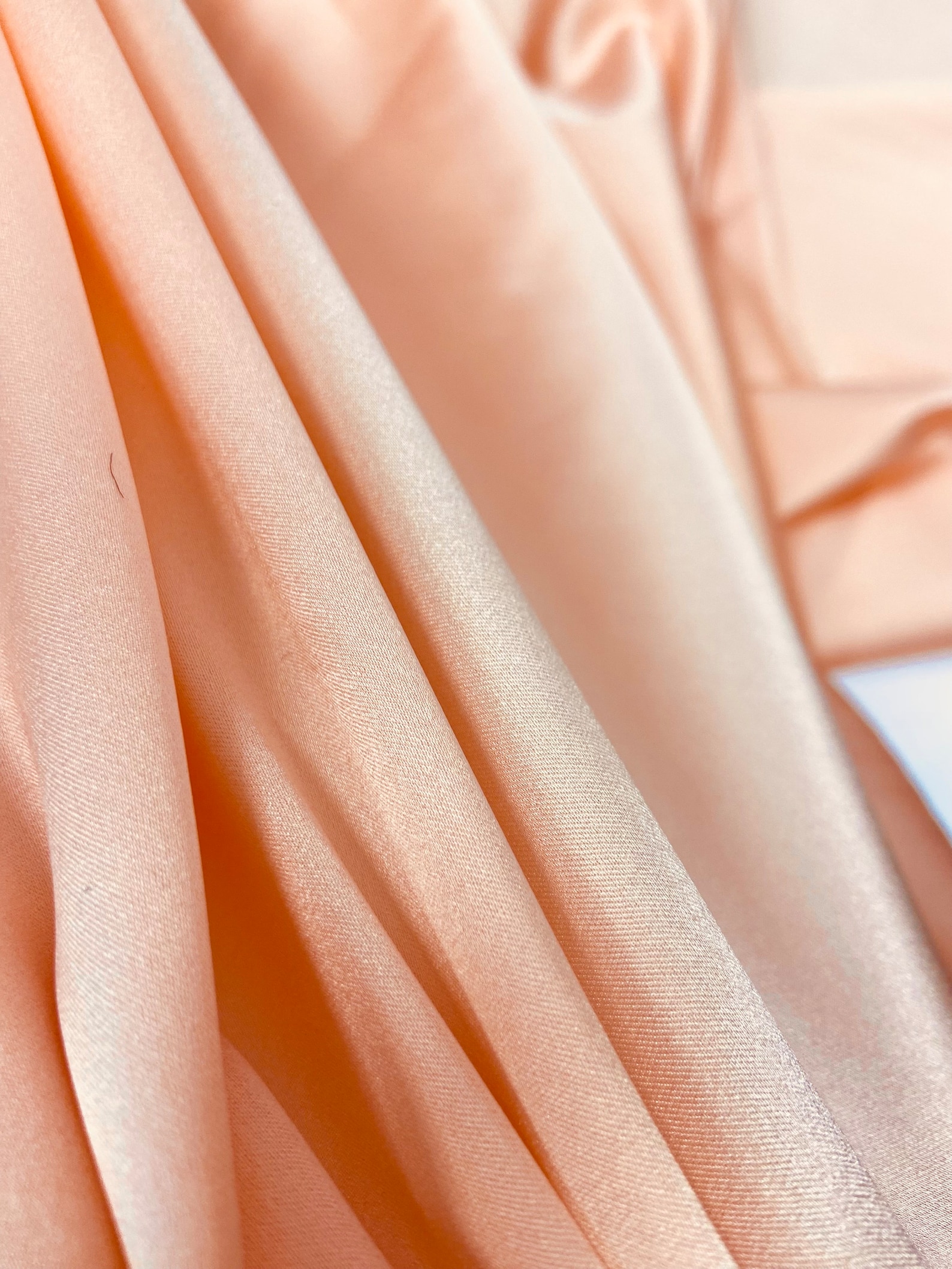 Italian Silk Peach Colour Pure Silk Elastane 140 Cm Wide by the Yard ...
