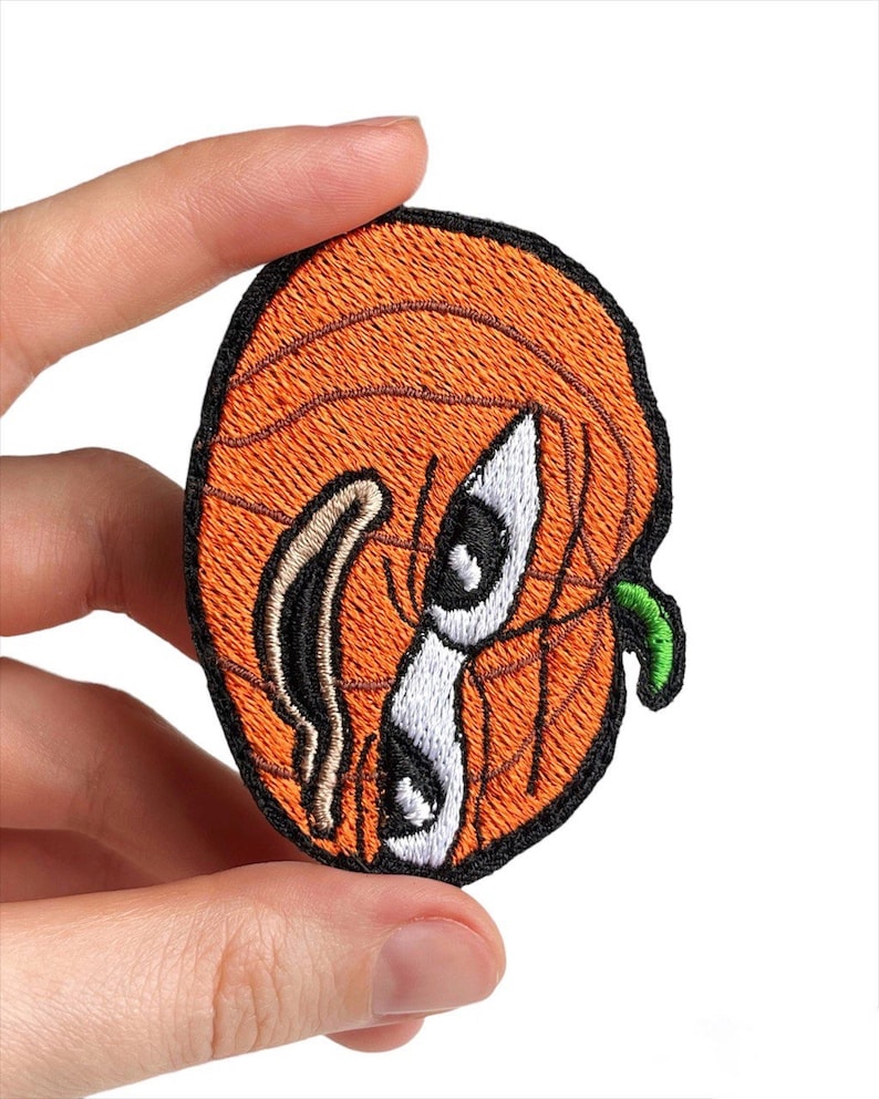 Pumpkin Pepe Embroidered Patch Halloween Pepe Patch Pepe the - Etsy