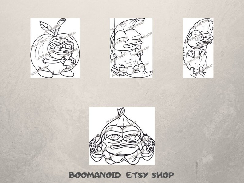 Pepe the Frog Coloring Pages Coloring Pages Pepe Frog - Etsy