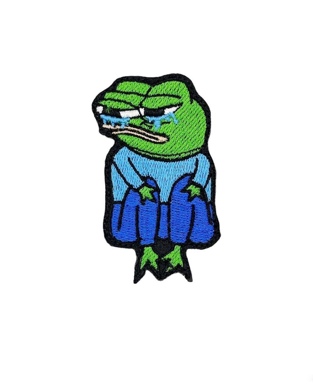 Sad Pepe Frog Patch Pepe Crying Patches Pepe the Frog - Etsy