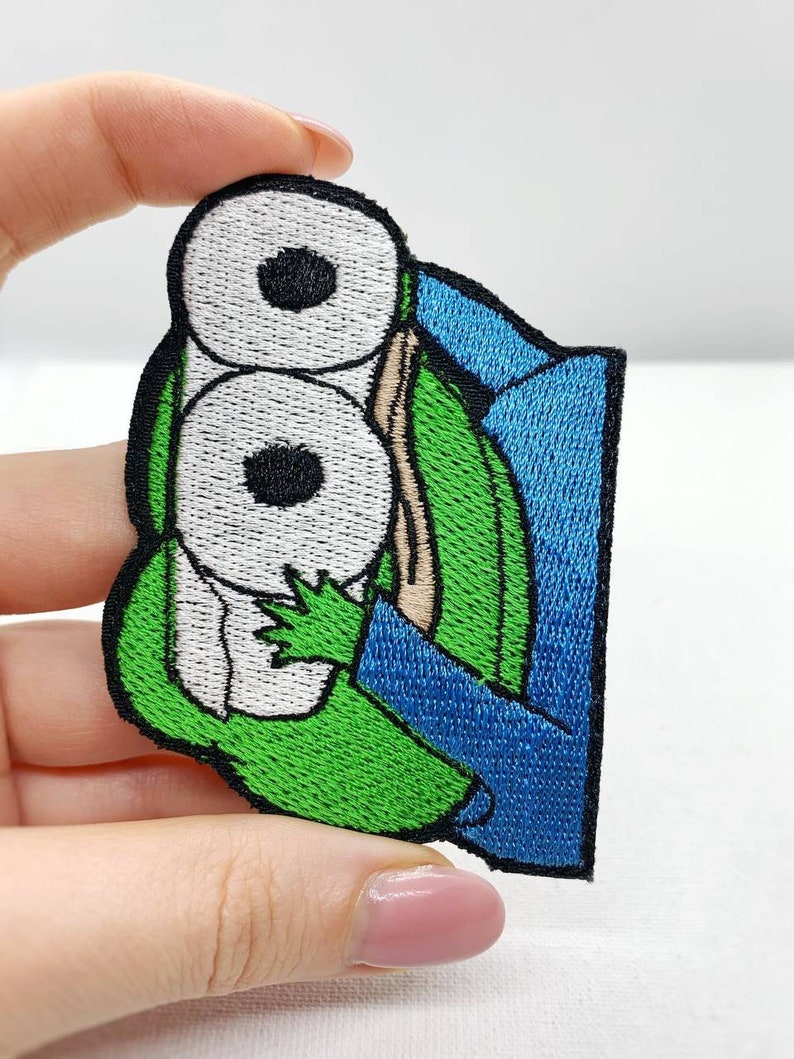 Pepe the Frog Patch Pepe Frog Embroidered Patch Pepe Toilet | Etsy