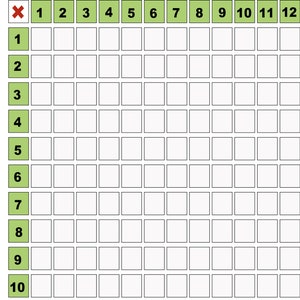 Multiplication Square, Multiplicationtable, Multiplication Grid - Times ...