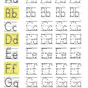 Number Tracing Worksheet, Printable Alphabet Handwriting Practice ...