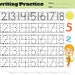 Number Tracing Worksheet, Printable Alphabet Handwriting Practice ...