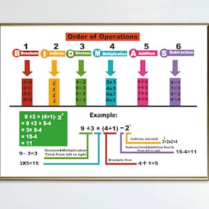 Order of Operations, BODMAS, GCSE, Mathematics, Poster, Worksheet ...