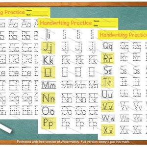 Number Tracing Worksheet, Printable Alphabet Handwriting Practice ...