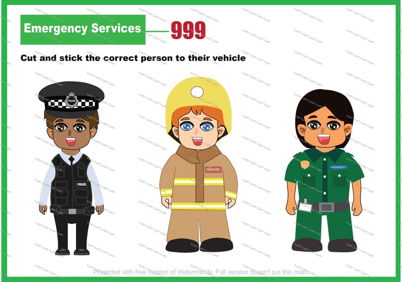 Safety for Kids Worksheet, Emergency Services, Call 999 in an Emergency, Emergency Contact List ...