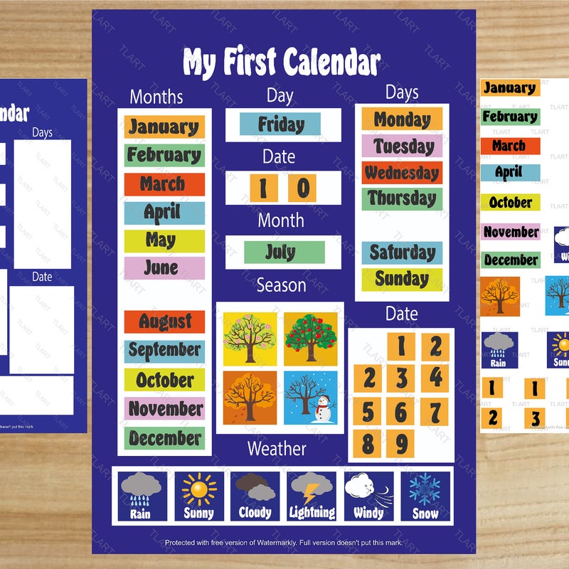 Homeschool Wall Calendar - Etsy