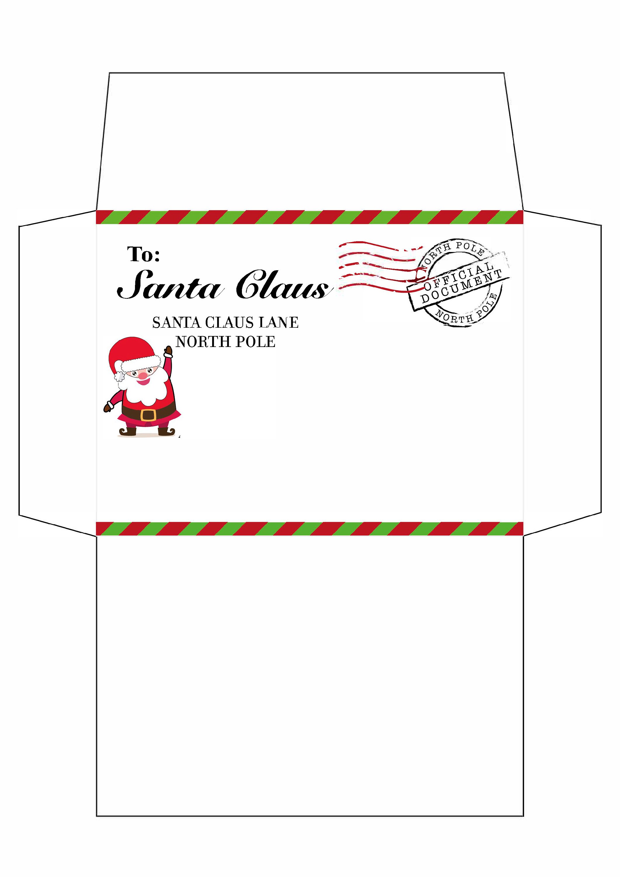 Digital Printable Letter to Santa Claus- Kids Christmas Wish List ...