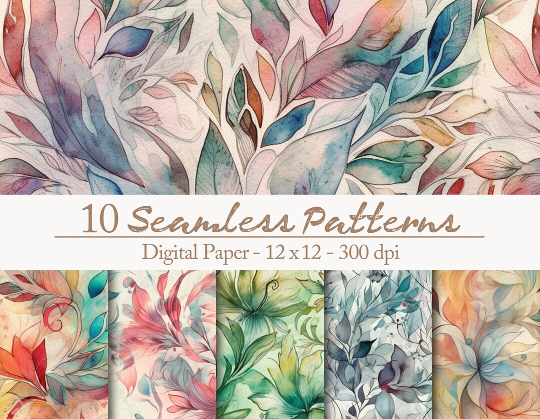 10 Abstract organza Seamless Digital Papers Pattern Set for DIY ...