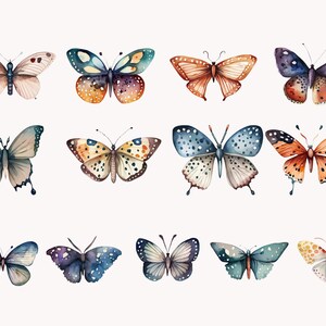 70 Watercolor Butterfly PNG Images Clipart Set for DIY Projects and ...