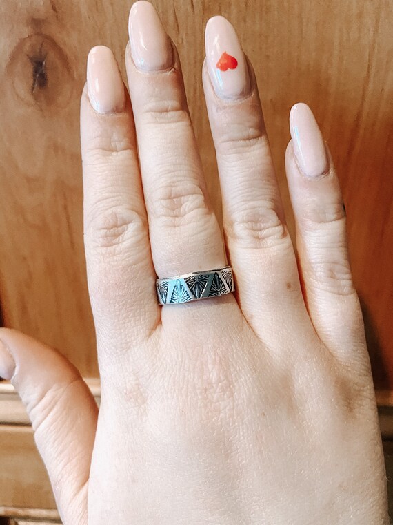 The Kansas Ring Western Ring Handstamped Ring Western - Etsy