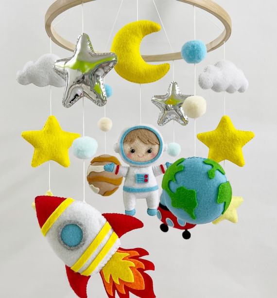 Space Baby Mobile Space Decor Nursery Astronaut Baby Boy - Etsy