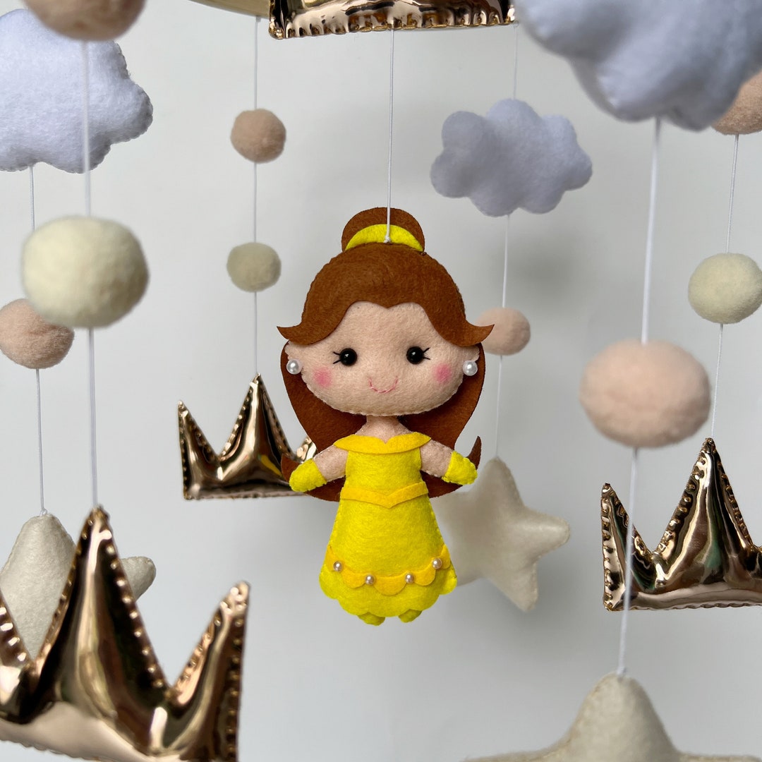 Belle Princess Baby Mobile Princess Felt Mobile Princess Baby Crib ...