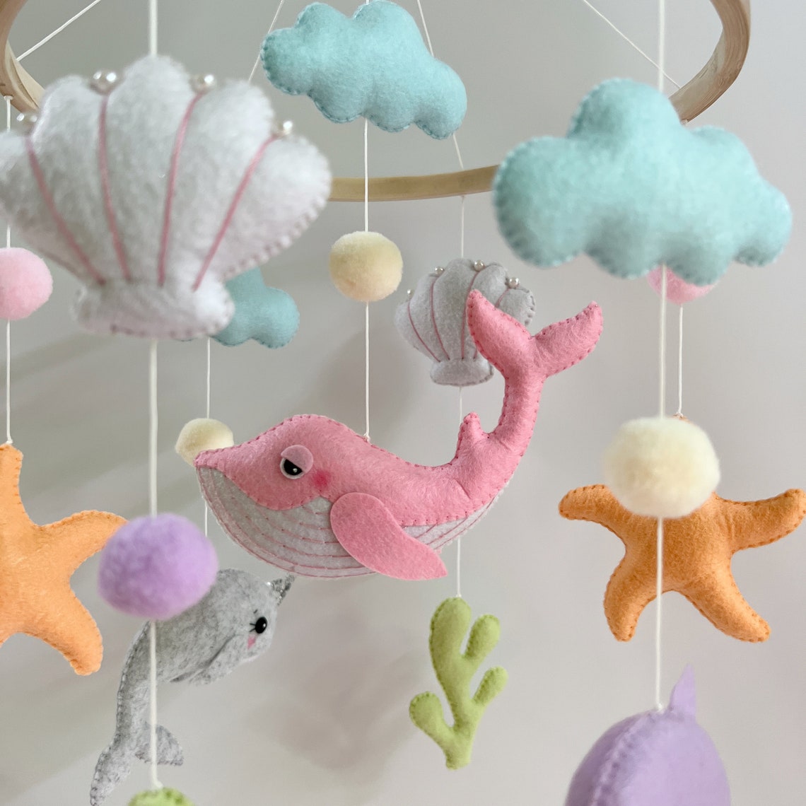 Ocean Baby Mobile Ocean Pastel Mobile Sea Creatures Mobile - Etsy