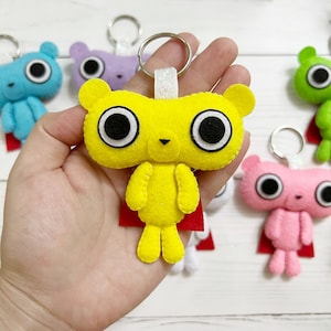 Mochiguman Felt Keychain: Kawaii Anime Gift - Etsy