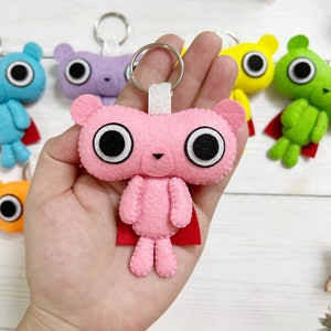 Mochiguman Felt Keychain: Kawaii Anime Gift - Etsy