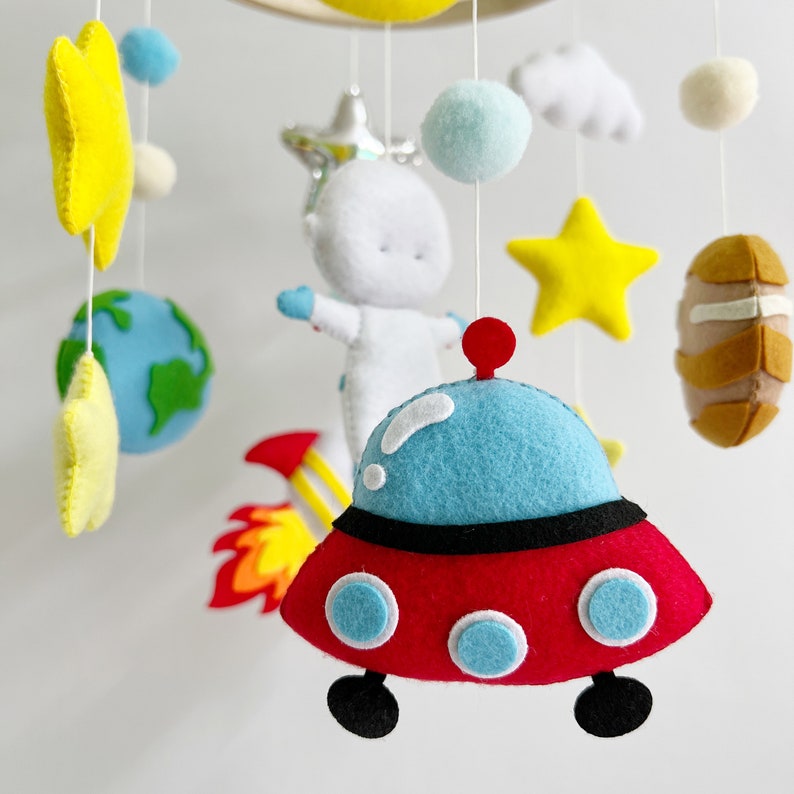 Space Baby Mobile Space Decor Nursery Astronaut Baby Boy - Etsy