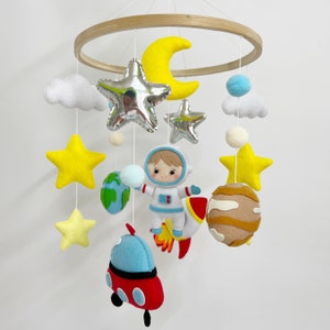Space Baby Mobile Space Decor Nursery Astronaut Baby Boy Mobile Baby ...