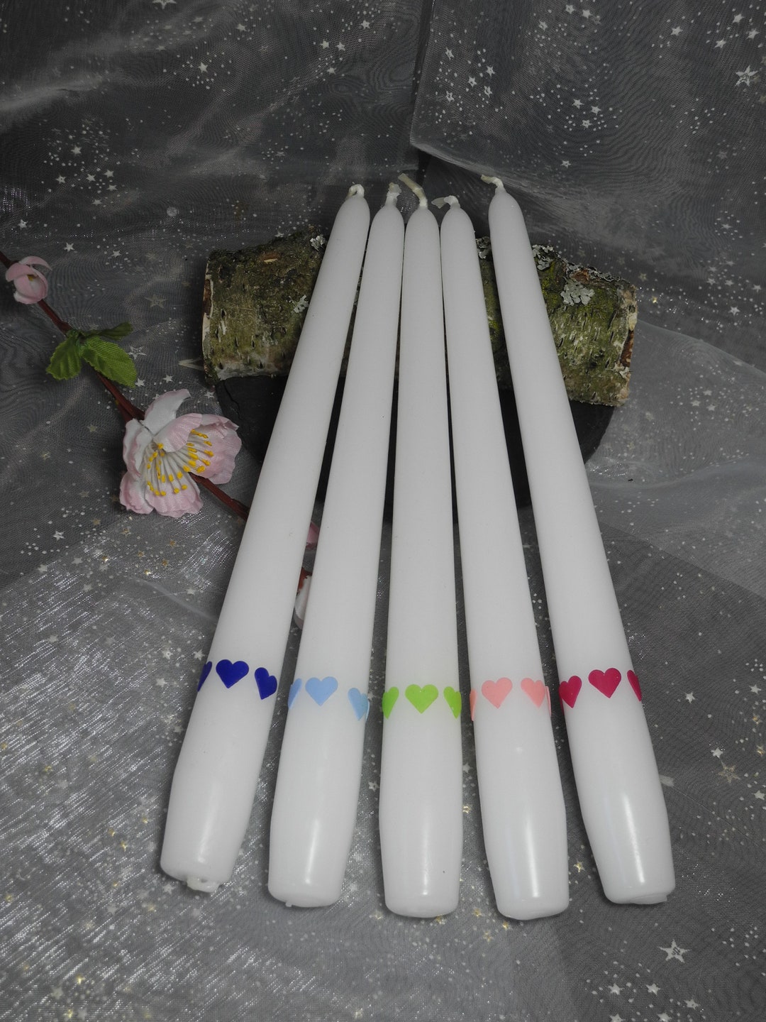 1 Table Candle band of Hearts Table Decoration, Wedding, Baptism ...