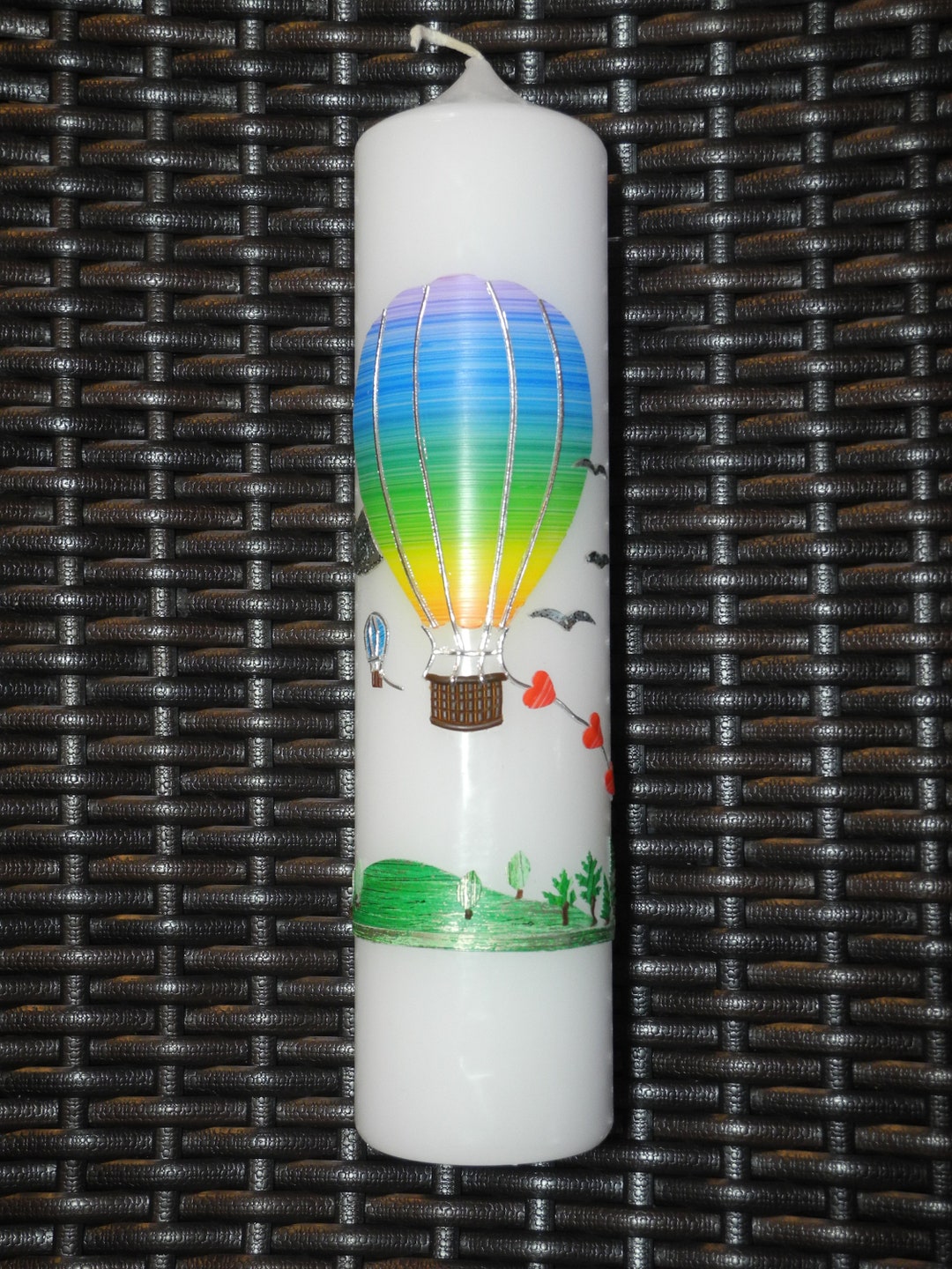 Wedding Candle "hot Air Balloon+hearts+meadow"life Light, Marriage ...