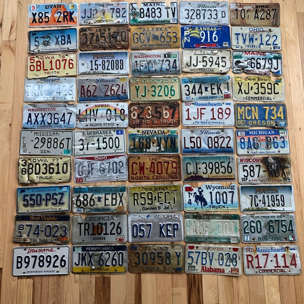 Upcycled License Plates - Etsy
