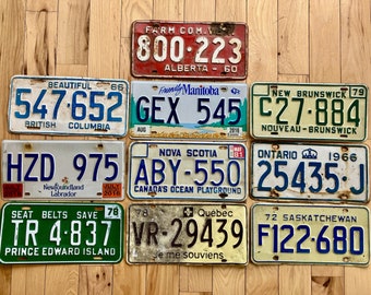 Worn & Faded License Plate Letters and Numbers to Build Your Own ...