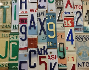 License Plate Letters | Etsy