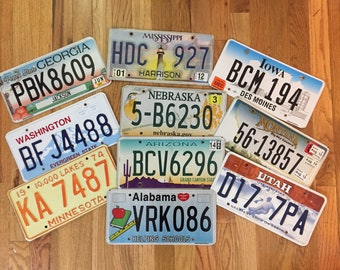Complete Set of 50 State US License Plates Craft Condition | Etsy