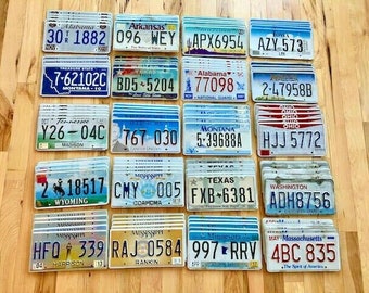 Worn & Faded License Plate Letters and Numbers to Build Your Own ...