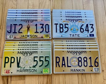 Worn & Faded License Plate Letters and Numbers to Build Your Own ...