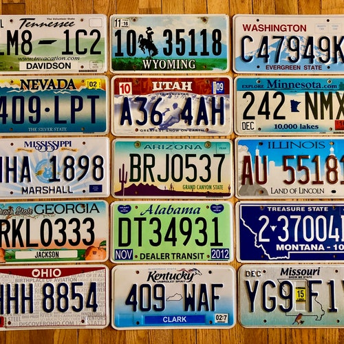 Set of 15 Colorful/graphic License Plates From 15 Different - Etsy