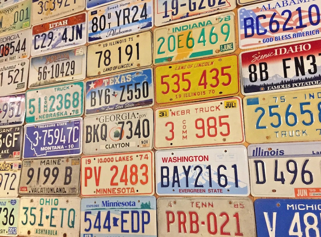 Set of 30 License Plates - All Different Styles - Etsy