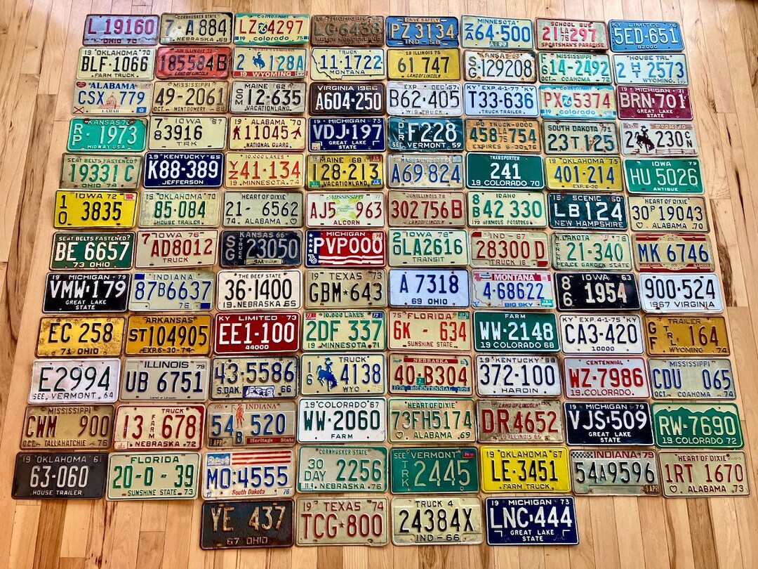 1979 & Older Rustic Vintage Lot of 100 License Plates - Etsy