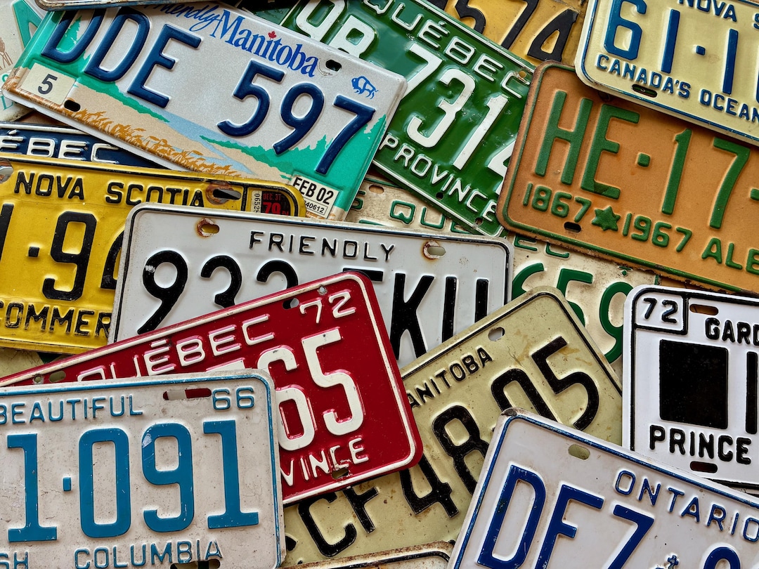 Canadian License Plates - All Provinces Available in Craft Condition - Etsy