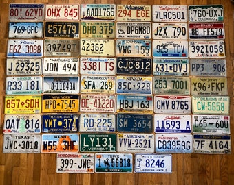 Worn & Faded License Plate Letters and Numbers to Build Your Own ...