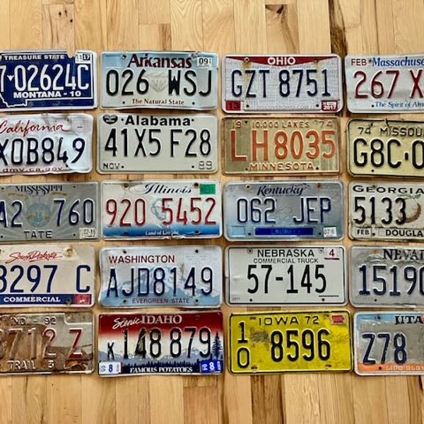Upcycled License Plates - Etsy