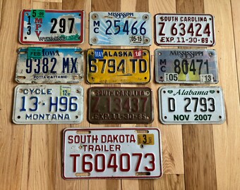 Old Motorcycle License Plate - Etsy