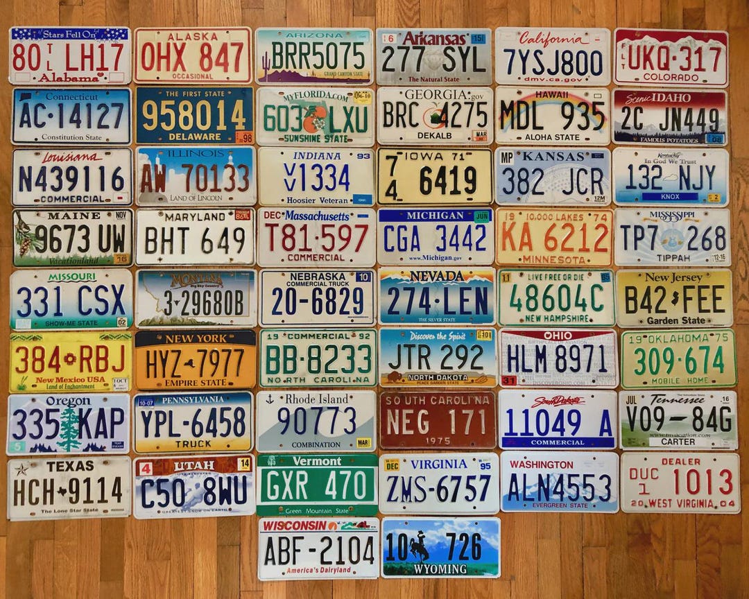 Complete 50 State US License Plate Collection in Good Condition - Etsy