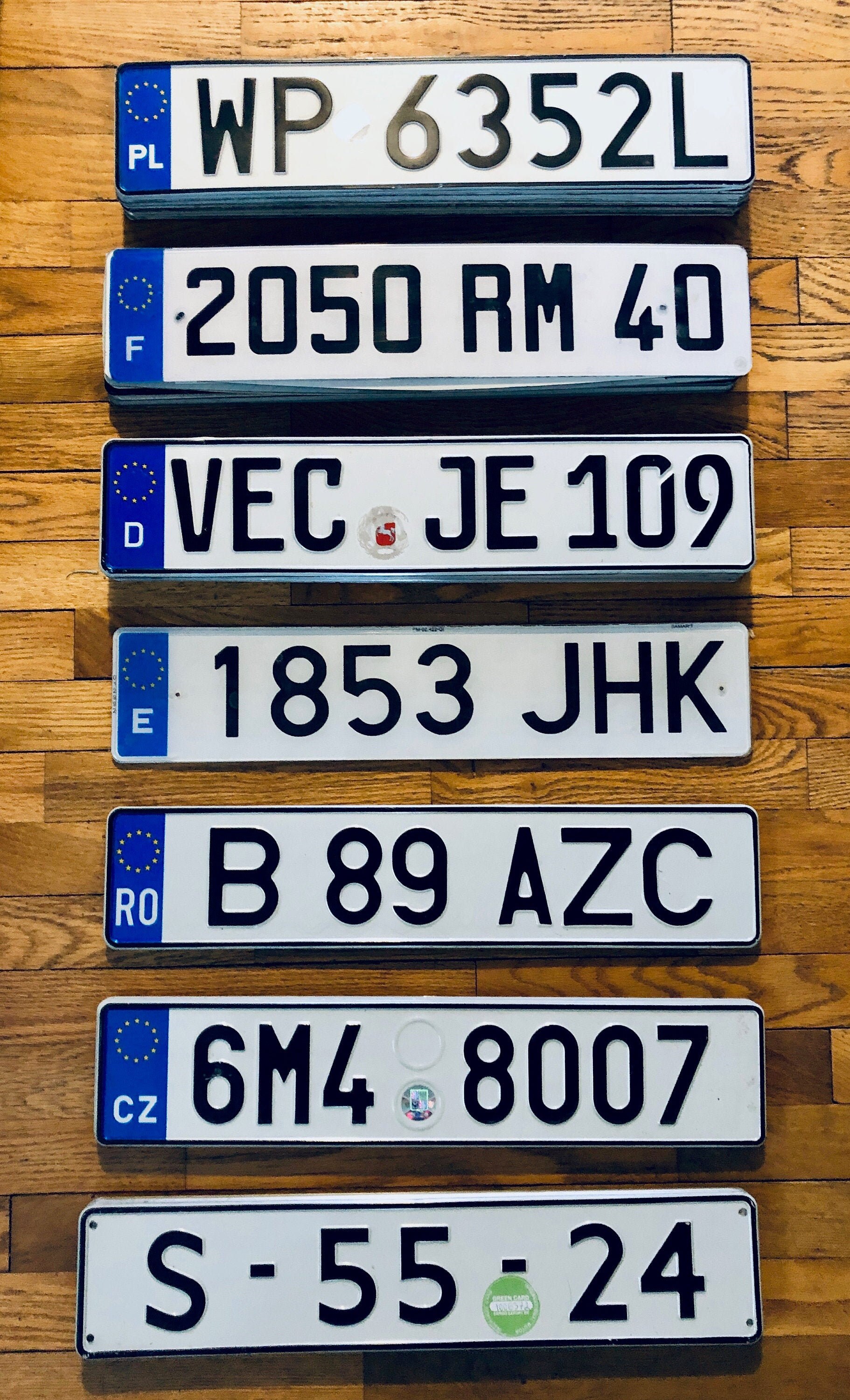 European License Plates Poland France Germany Czech | Etsy