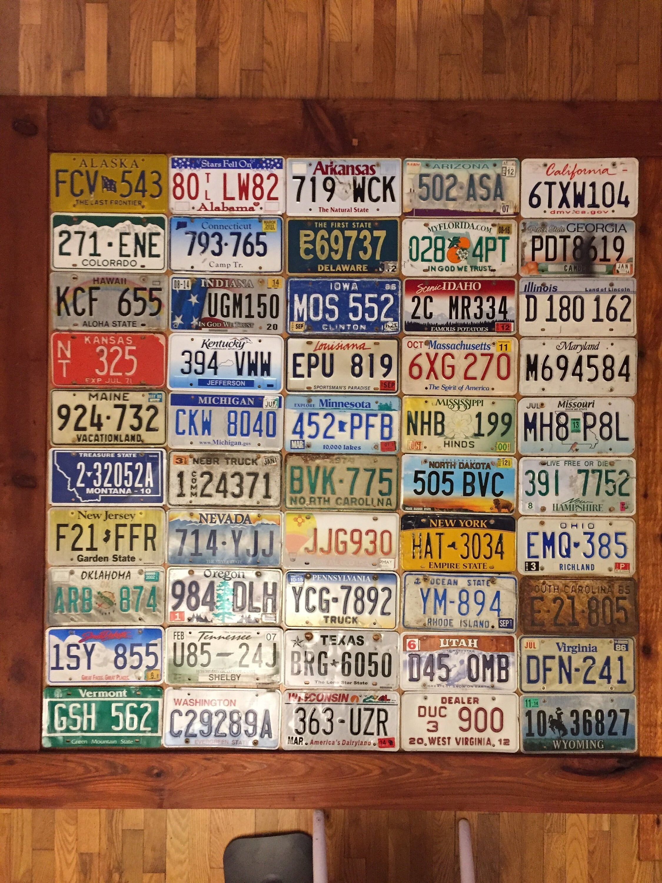 Complete Set of 50 State US License Plates Craft Condition | Etsy