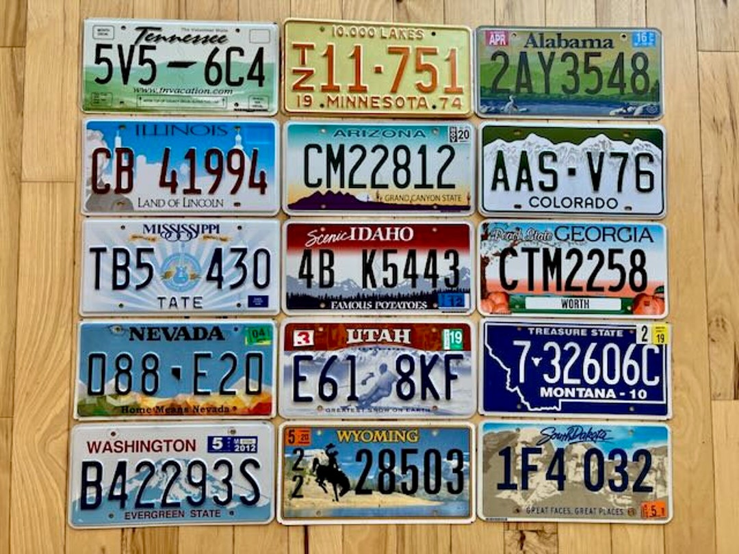Set of 15 Colorful License Plates From 15 Different States - Etsy